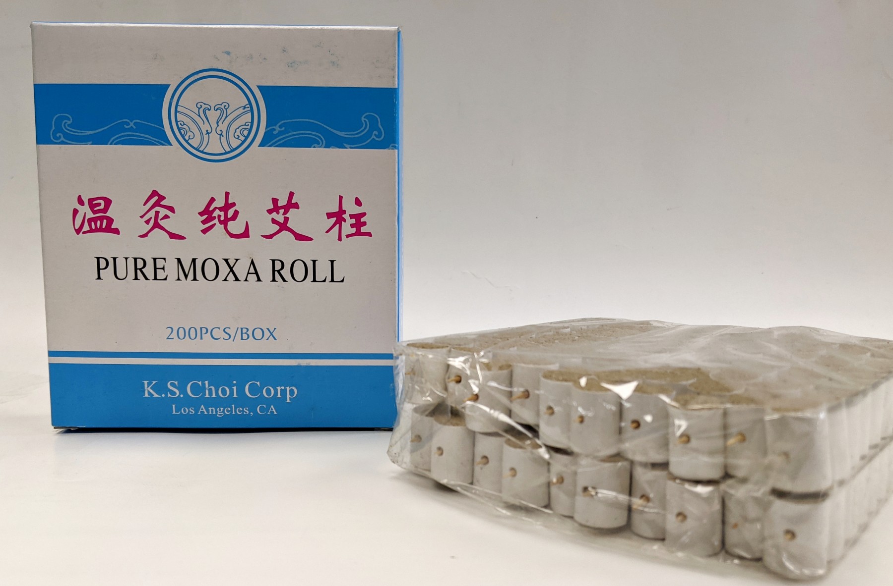 K.S. Choi Corp - Pure Moxa Roll for Warming Needles - Moxa